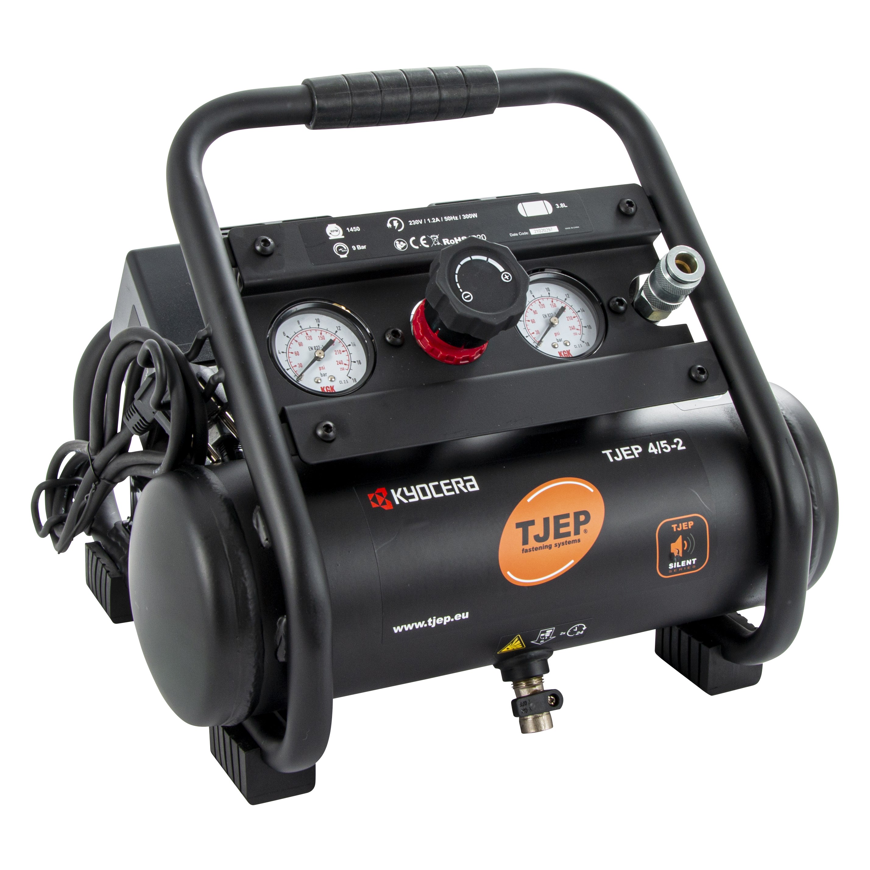 TJEP 4/5-2 Silent kompressor 9 bar 3,8L