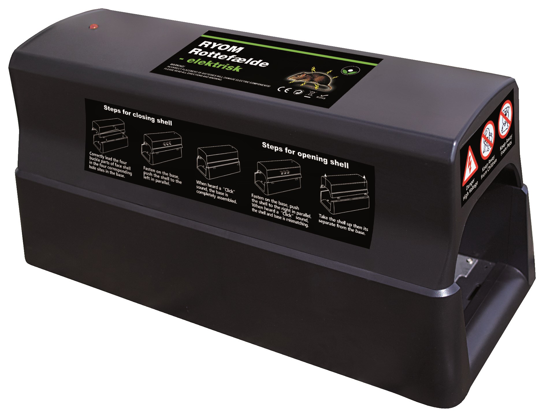 Ryom Elektrisk rottefælde på batteri