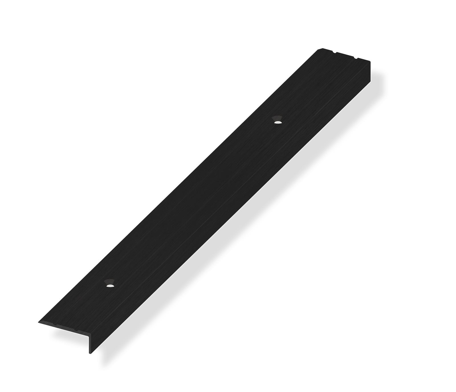 Roliba Afslut. profil 25x10 mm alu sort 1 m