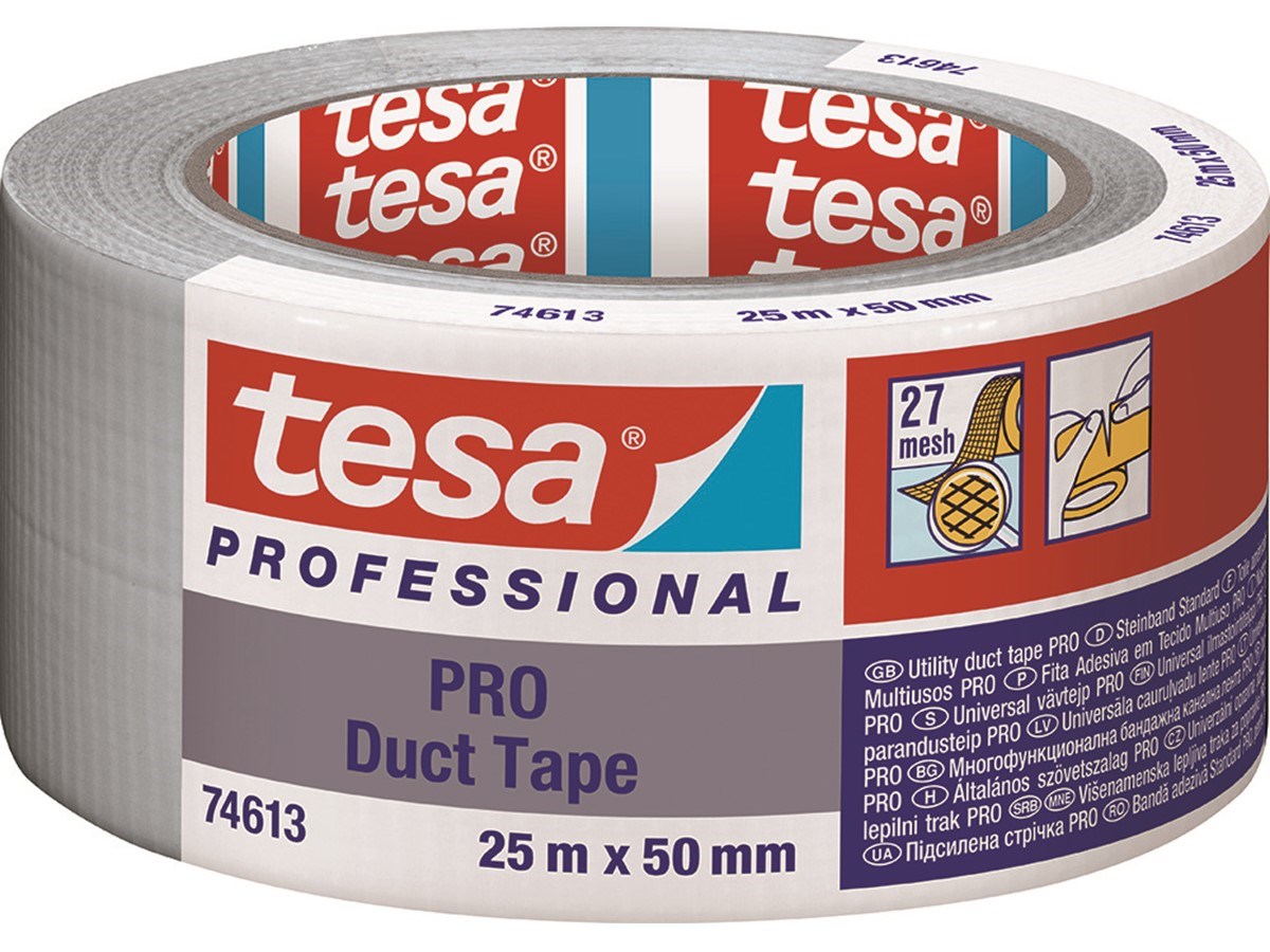 Tesa Lærredstape Duct Tape Pro Grå 25Mx50Mm