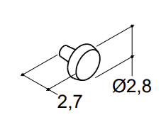 Scanbad Dot knopgreb ø2,8 cm sort