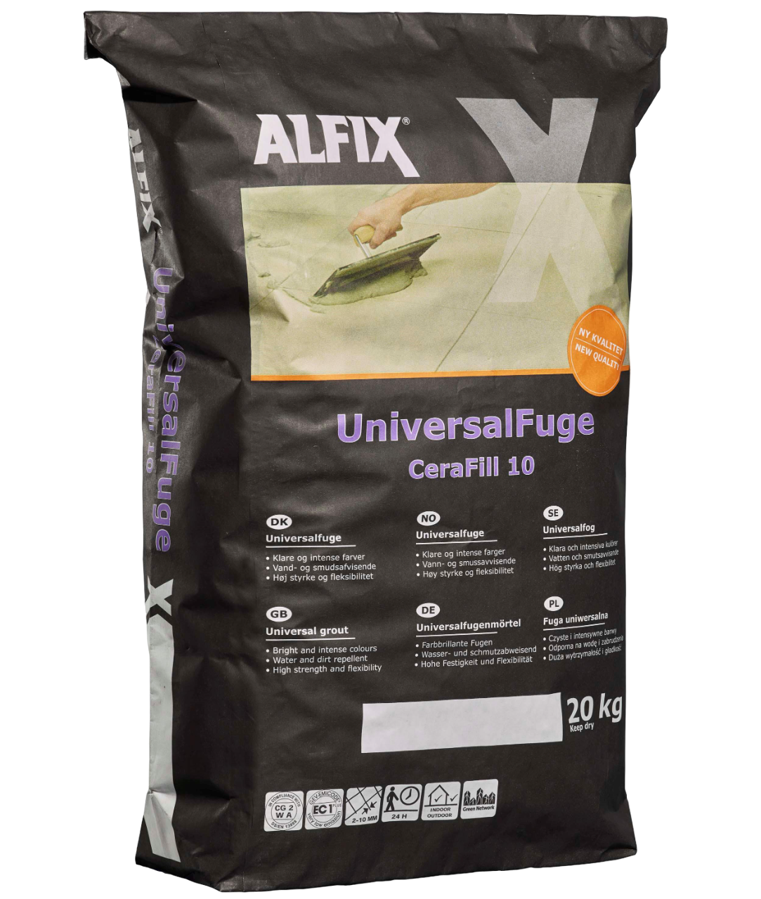 Alfix CeraFill 10 UniversalFuge i manhattan stålgrå 20 kg