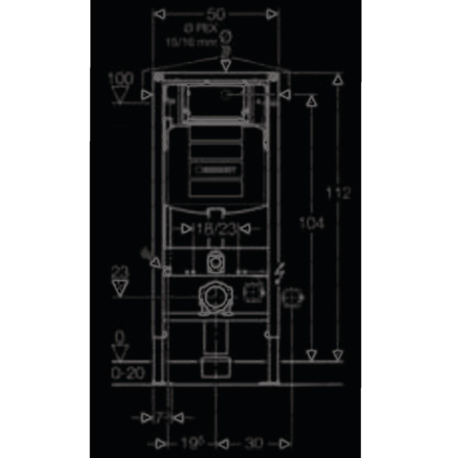 Geberit Duofix Sigma indbygningscister 112 cm