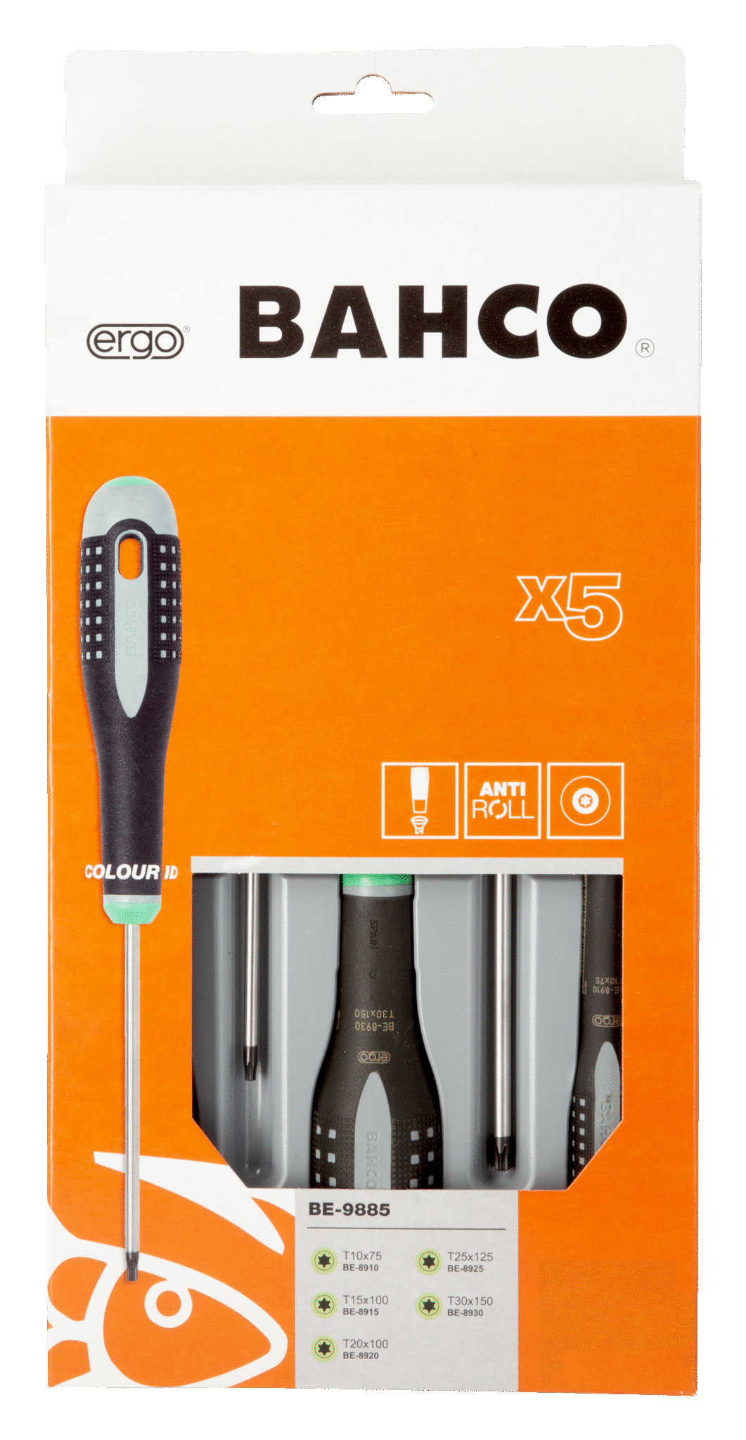 Bahco BE-9885 Ergo Skruetrækkersæt Torx - 5 dele
