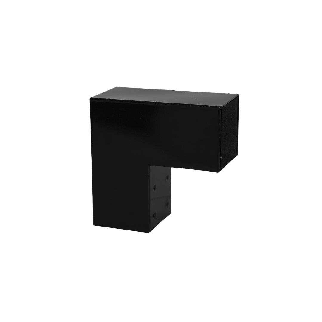 Plus Cubic Hj rnebeslag Sort Til 9x9 Cm Stolper plus-cubic-hj-rnebeslag-sort-til-9x9-cm-stolper