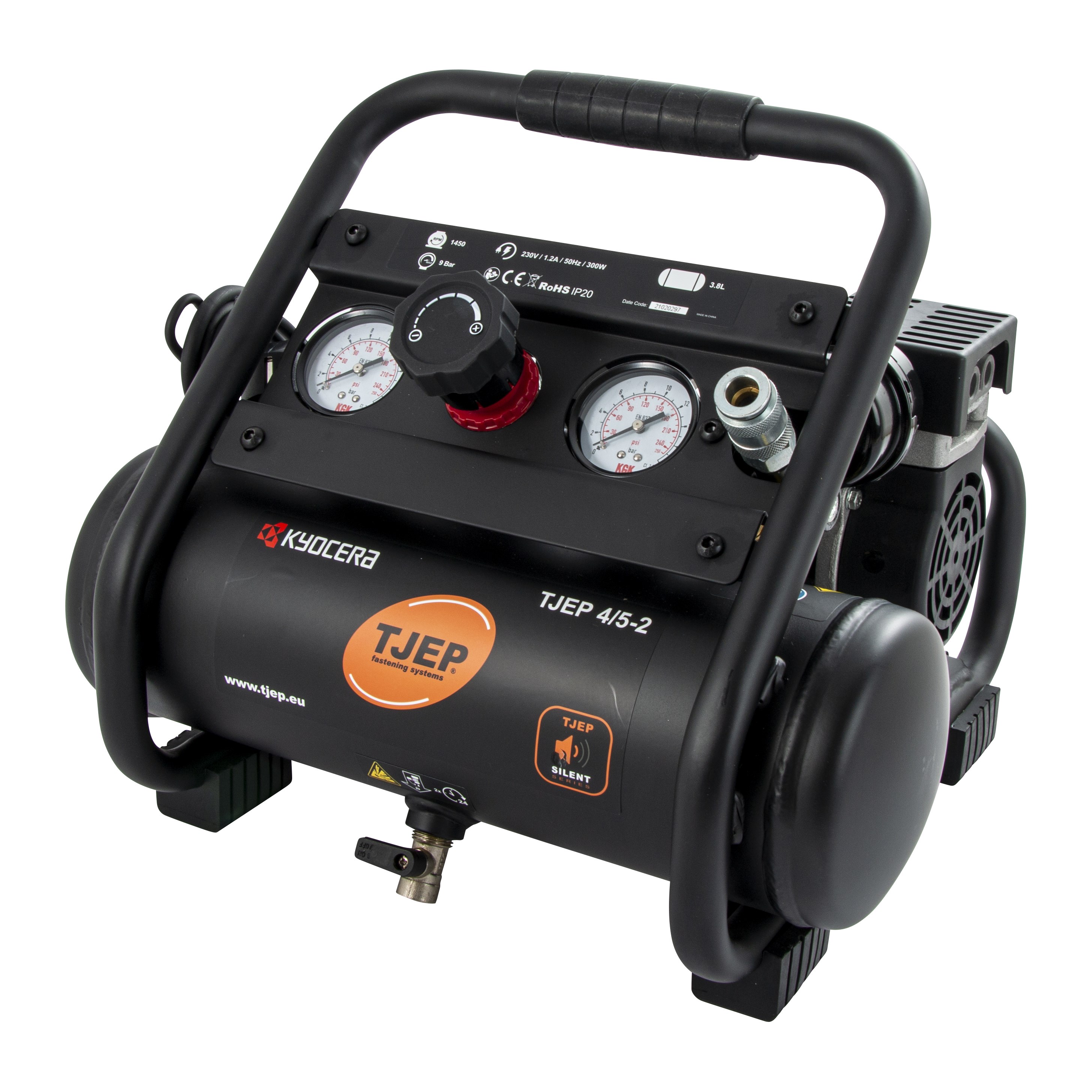 TJEP 4/5-2 Silent kompressor 9 bar 3,8L