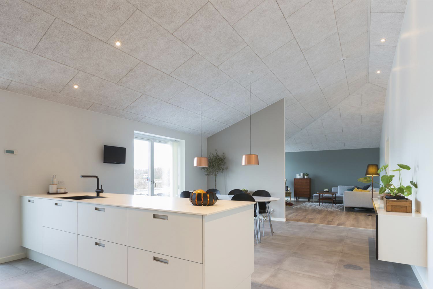 Troldtekt akustik træbeton ekstrem fin hvid K5 25 mm 60x120 cm