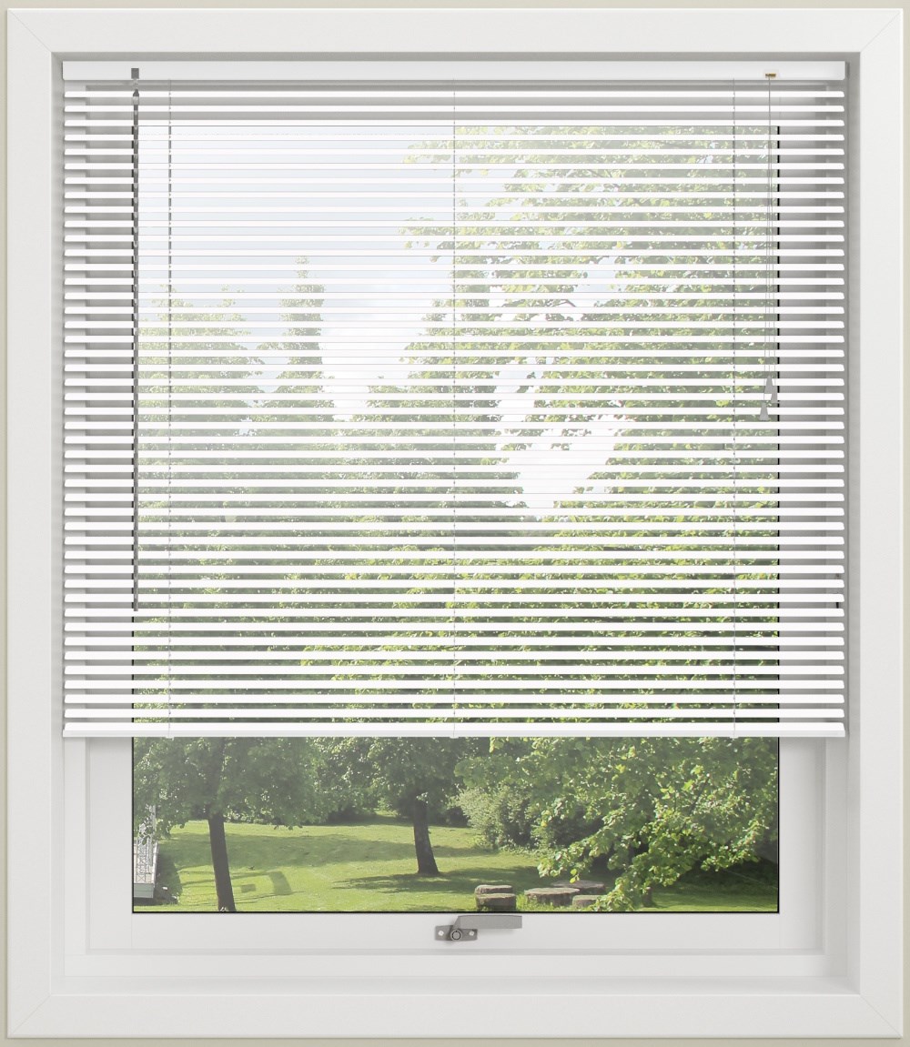 Debel Twist Alu persienne i hvid 160x160 cm