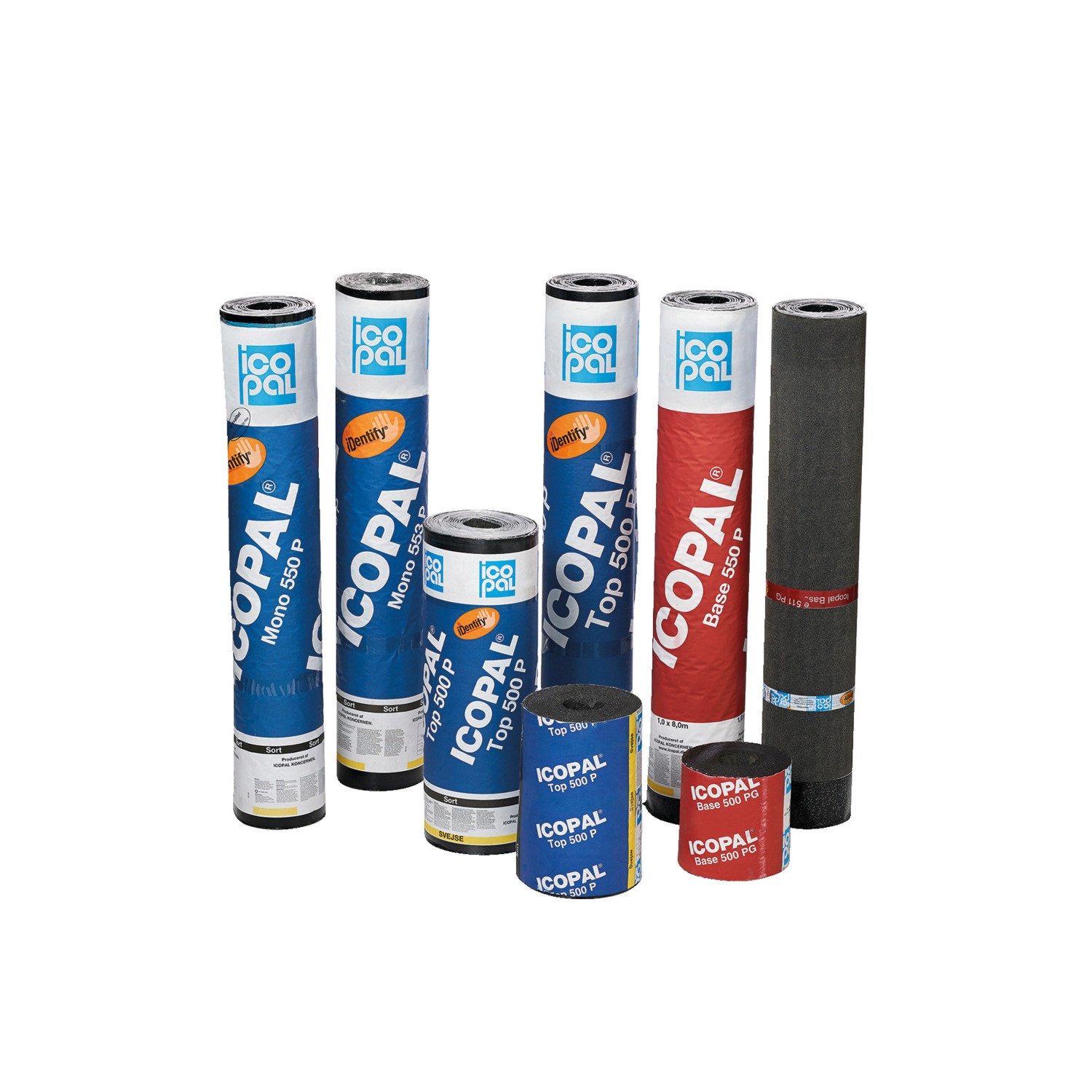 Icopal Top 500 P Sort tagpap med klæbekant 1 x 5 m