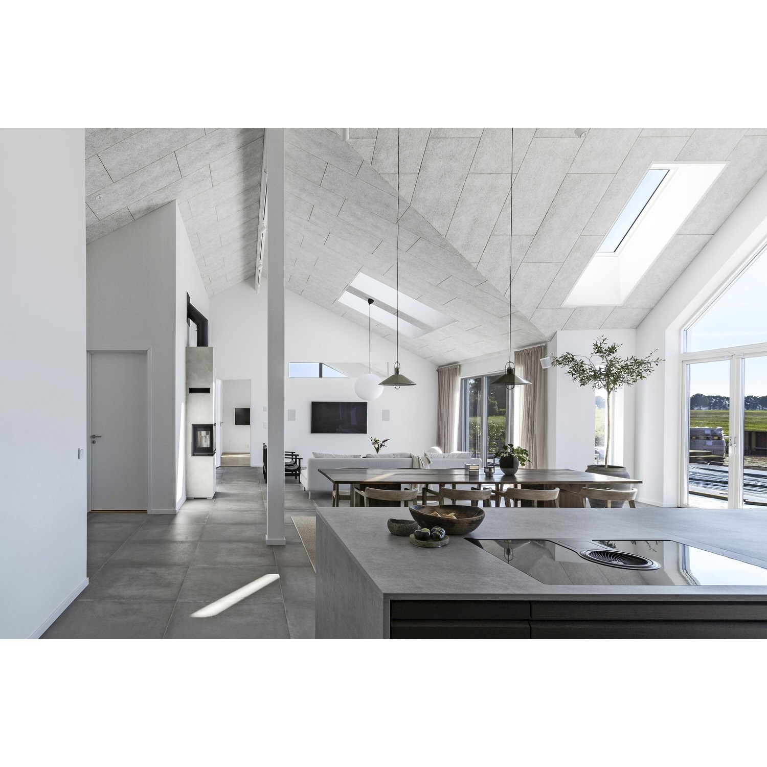 Troldtekt akustik træbeton ultrafin hvid K5 25 mm 60x120 cm