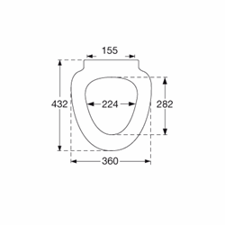 Pressalit Sign / Spira S784 Toiletsæde i hvid