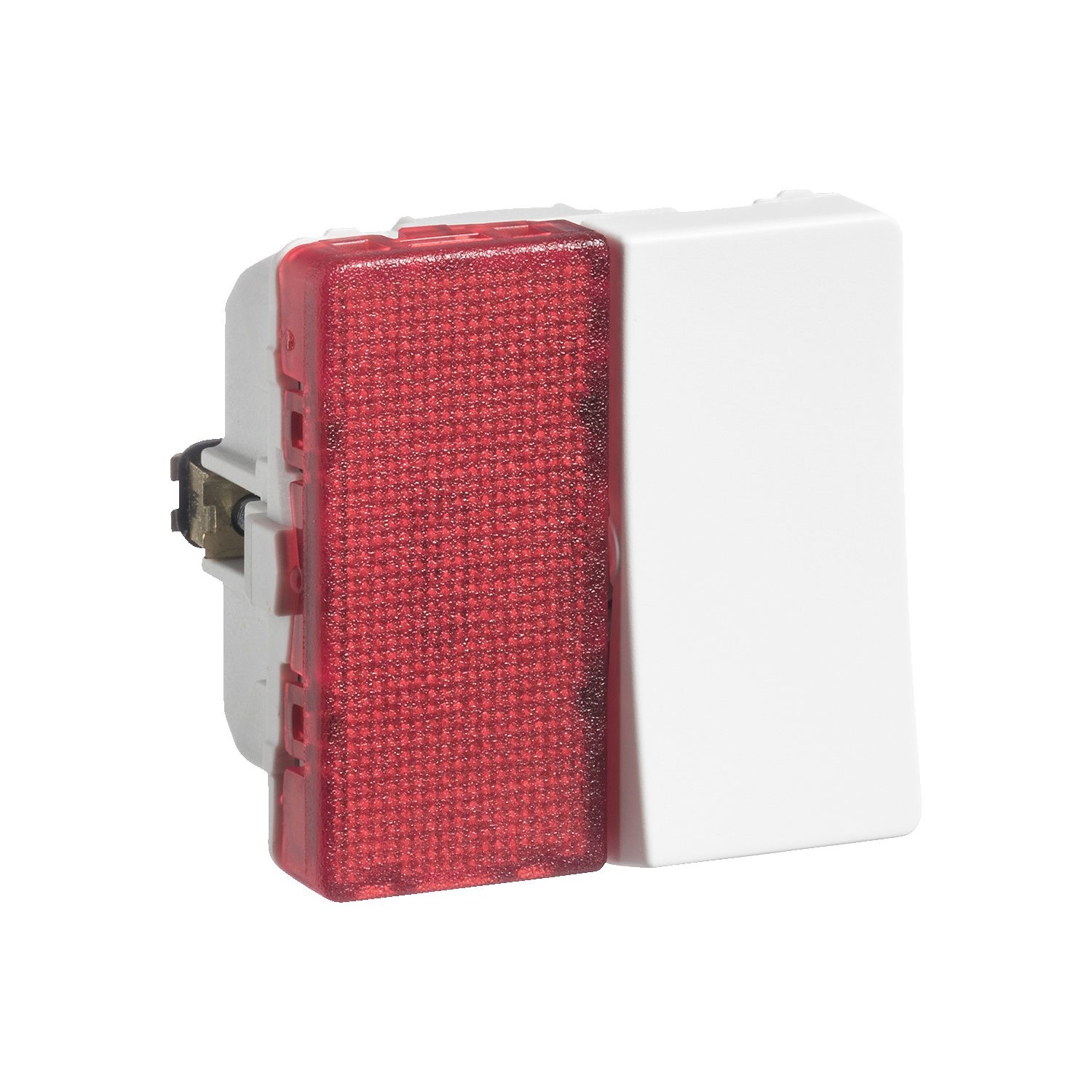 LK FUGA afbryder enkel med lampe 16A i hvid