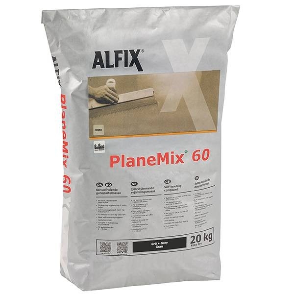 Alfix PlaneMix 60 selvflydende afretningsmass - 20 kg