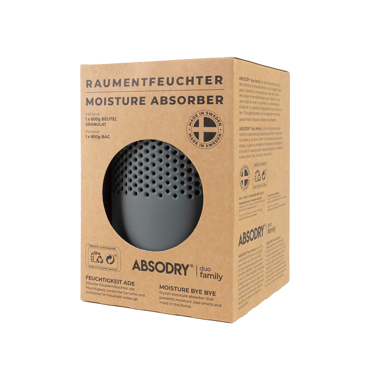Absodry Duo Family 600g Fugtfjerner i grå
