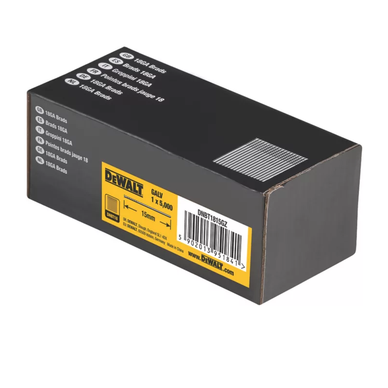 DeWALT 18GA Dykker 1,2x15mm galvaniseret - 5000 stk.
